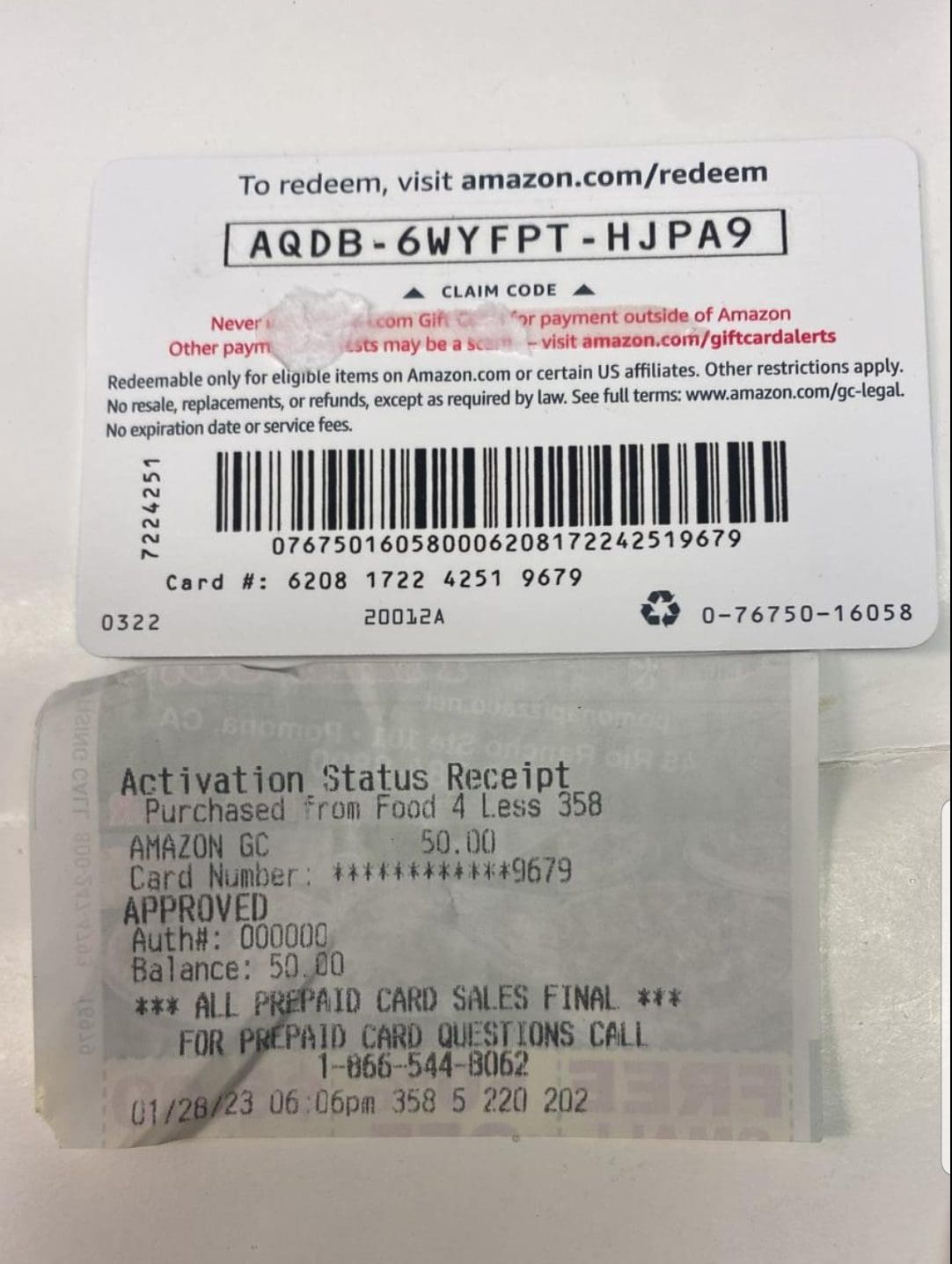 Different Pictures Of Amazon Gift Cards & Receipt And How To Identify ...